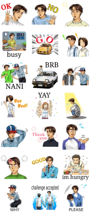 Initial D Sticker Pack